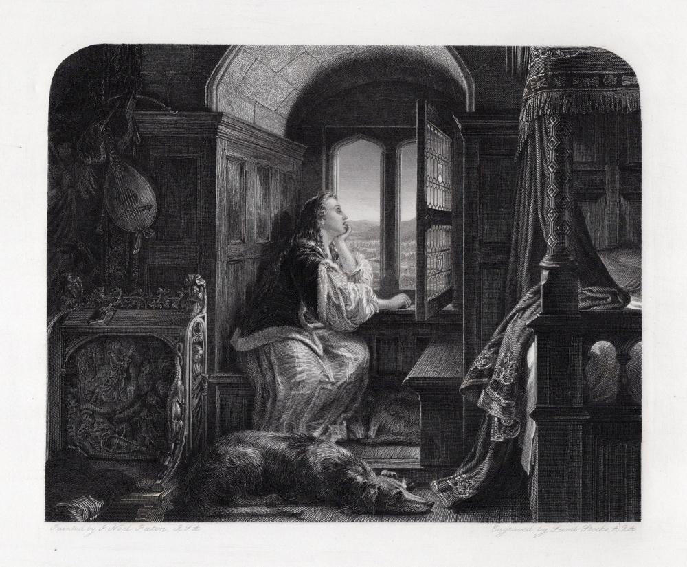 Joseph Noel Paton | Framed 1800s Joseph Noel PATON Engraving The Gaze ...
