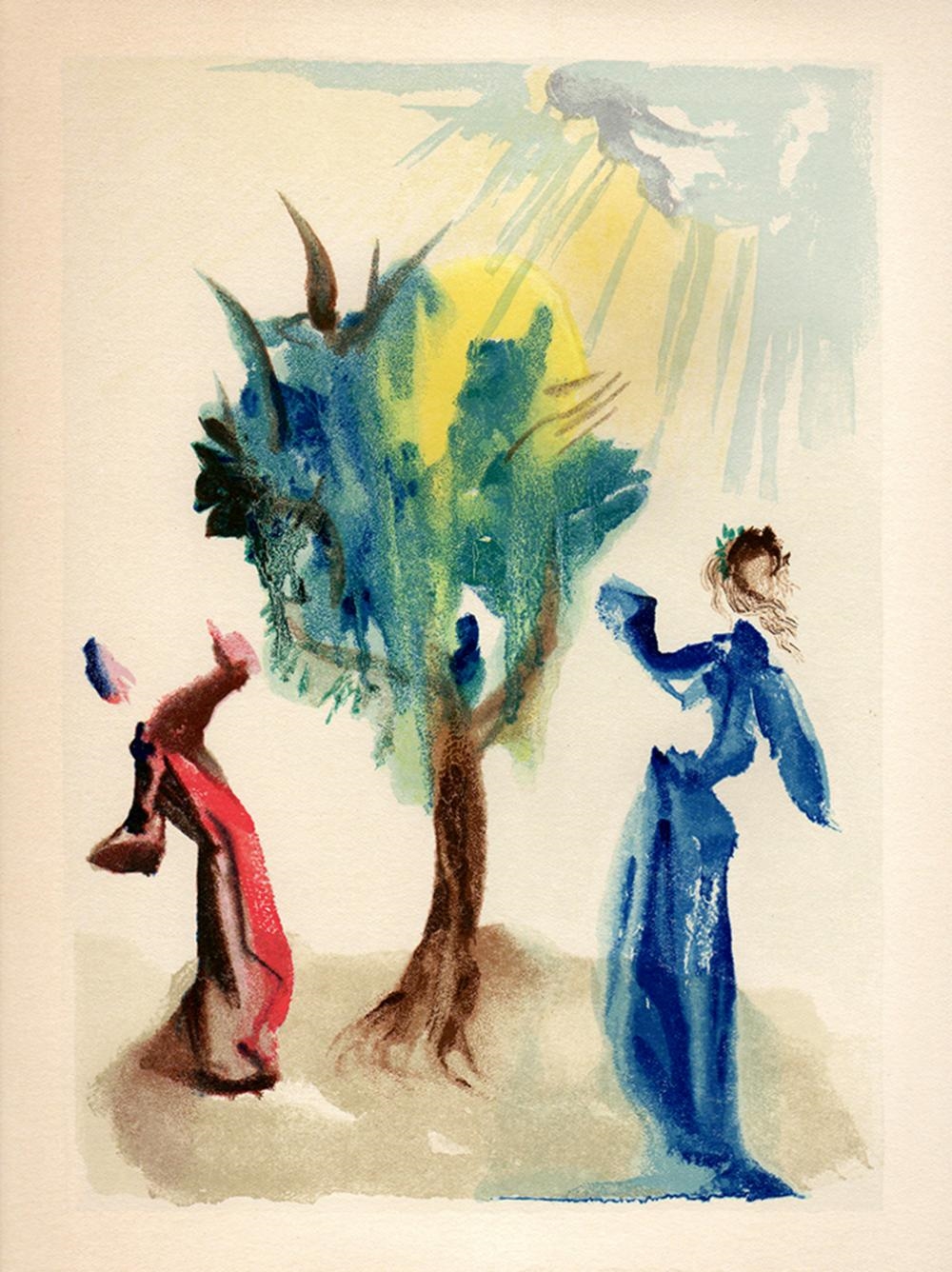 Salvador Dalí | 1960 Salvador Dali Tree Penitence Authentic Woodcut ...