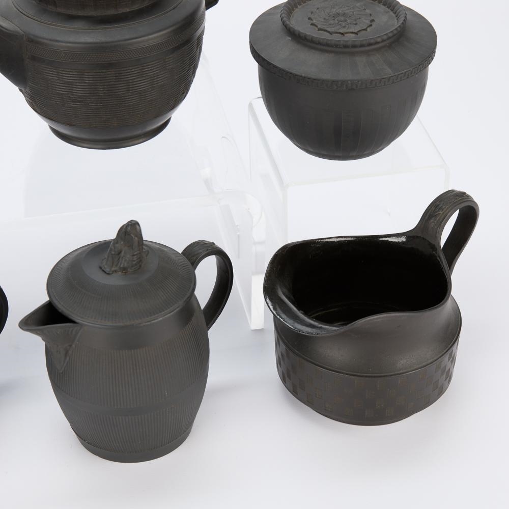 Kasper | 8 English Black Basalt Ceramic Vessels | MutualArt
