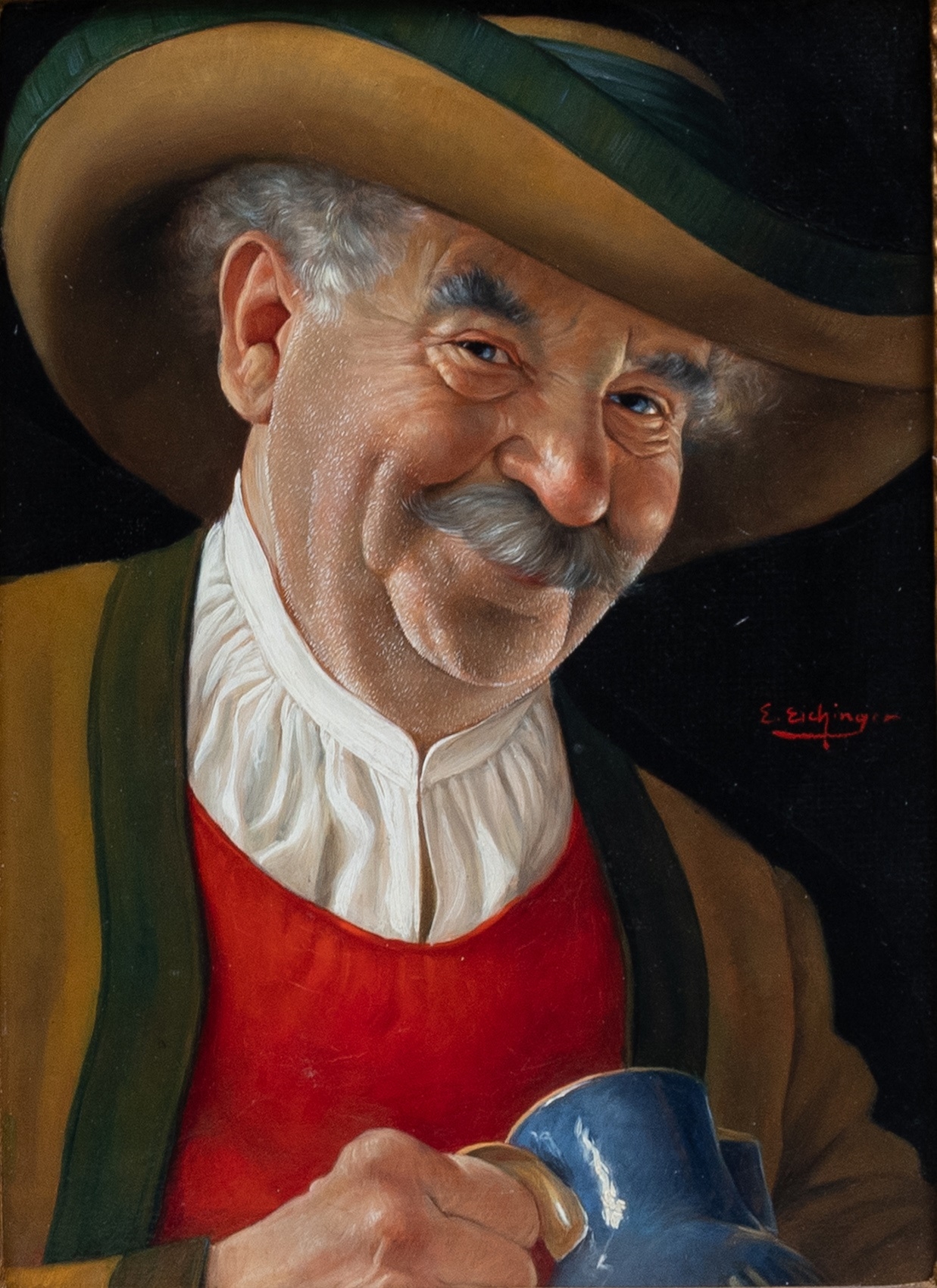 Erwin Eichinger | Bavarian Peasant with Blue Jug | MutualArt