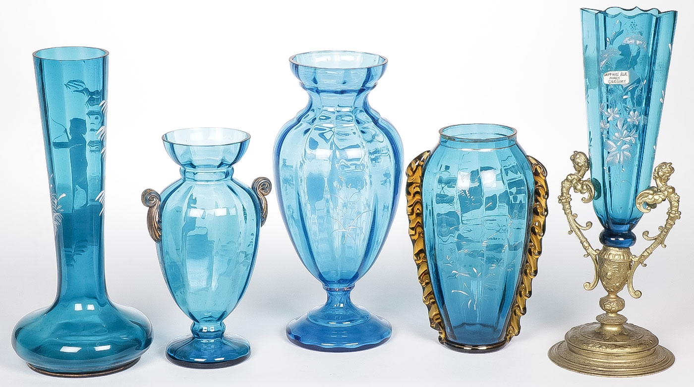 Mary Gregory | GOOD VINTAGE MARY GREGORY VASE GROUPING | MutualArt