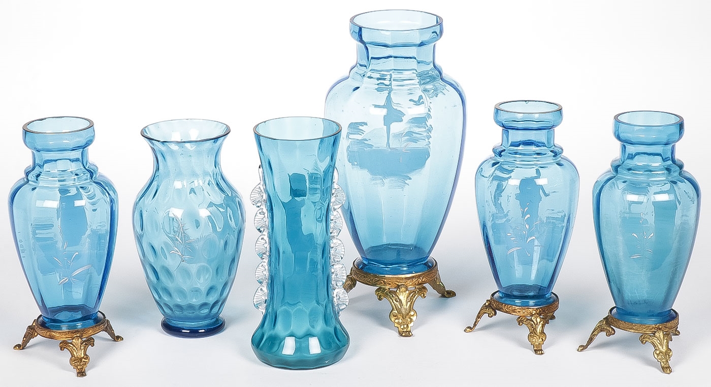 Mary Gregory | 6 MARY GREGRY VINTAGE VASES | MutualArt