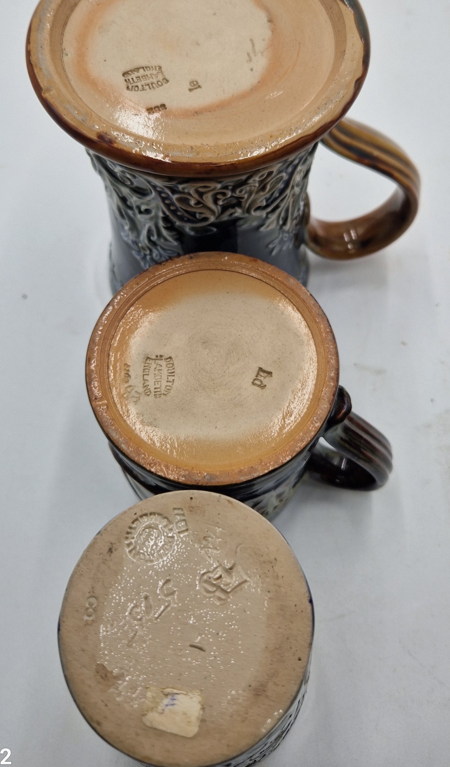 Shane Ridge | ROYAL DOULTON STONEWARE ART NOUVEAU TANKARDS | MutualArt