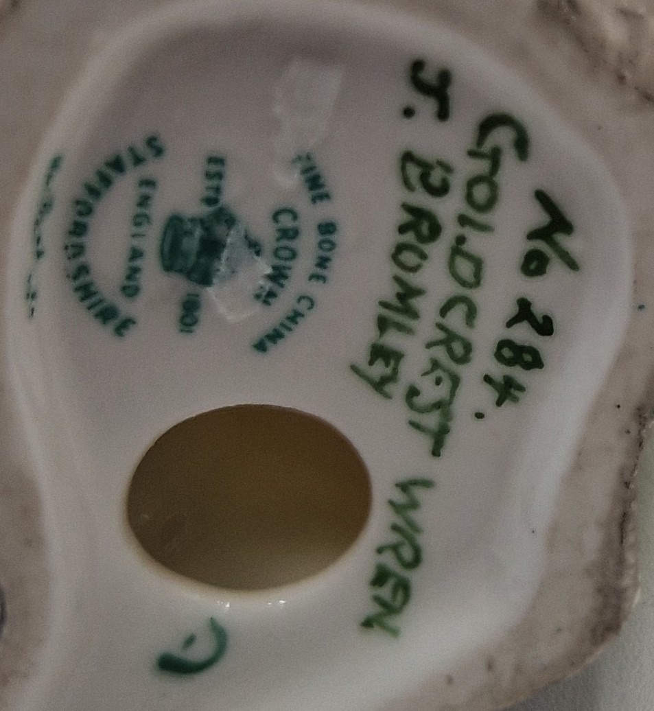 John Bromley | CROWN STAFFORDSHIRE CHINA MODEL OF A GOLDCREST Designed By M | MutualArt