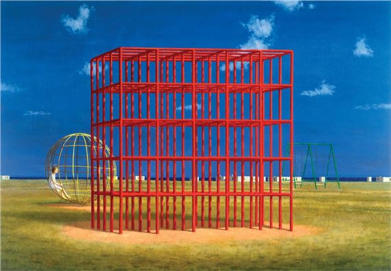 Jeffrey Smart | Playground Mondragone, 1998 (1998) | MutualArt