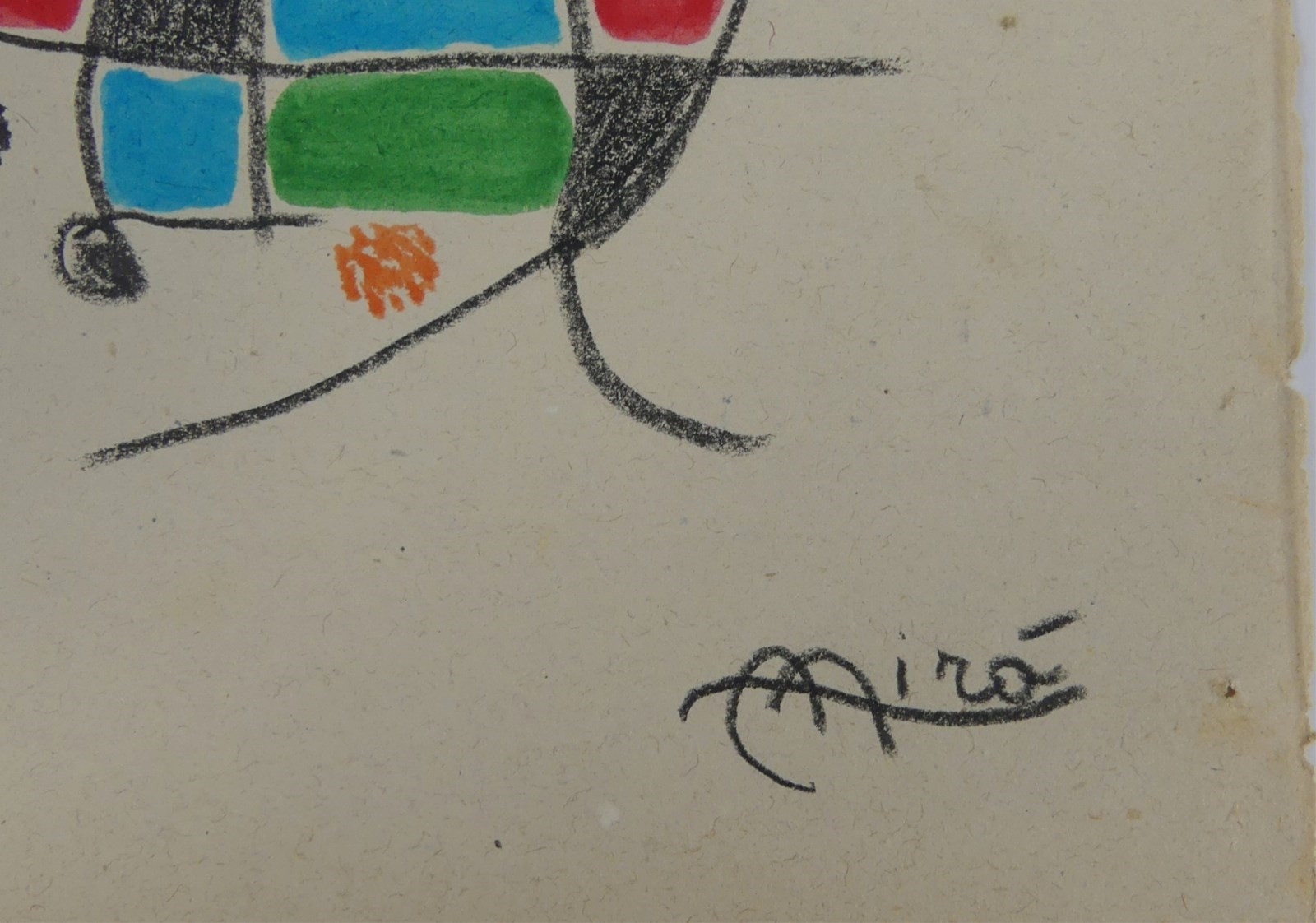 Joan Miró | After Joan Miro mixed media drawing on paper | MutualArt