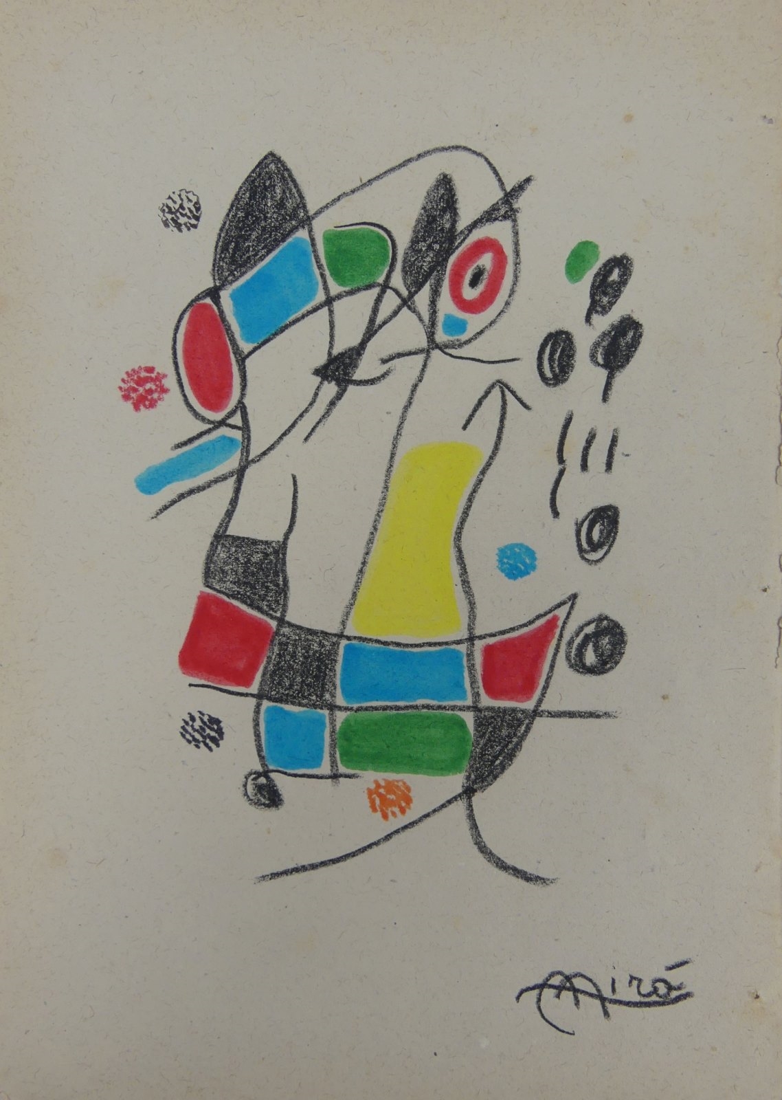 Joan Miró | After Joan Miro mixed media drawing on paper | MutualArt