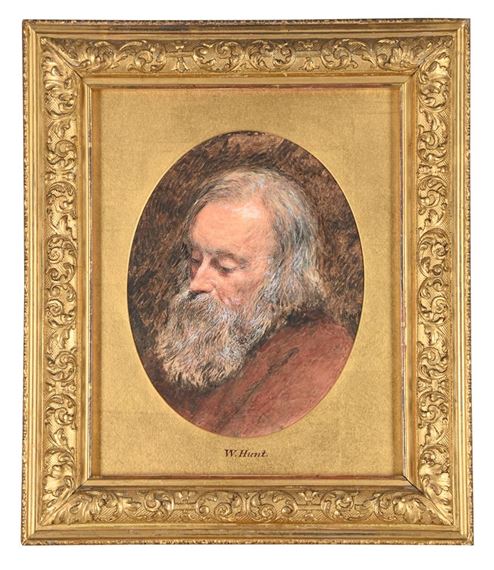 William Henry Hunt | HEAD OF AN OLD MAN | MutualArt
