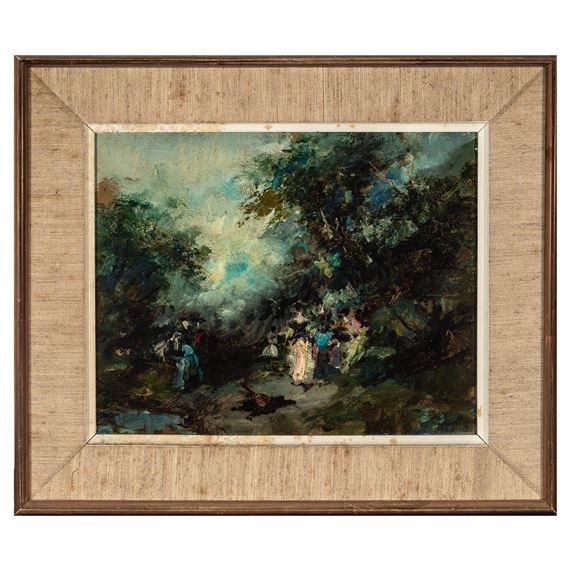 Juan Alfonso Carro Sentís | Paisaje con figuras | MutualArt