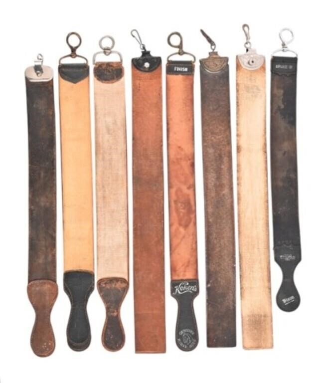 bARBER | Collection of 8 Leather Barber Strops | MutualArt