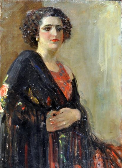 Gennaro Villani | Donna con scialle | MutualArt