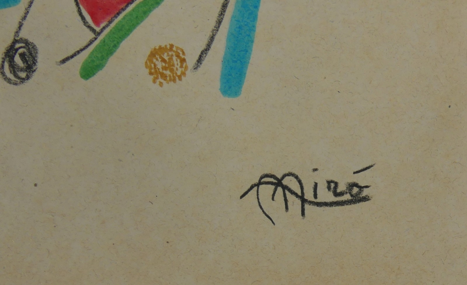 Joan Miró | After Joan Miro mixed media drawing on paper | MutualArt