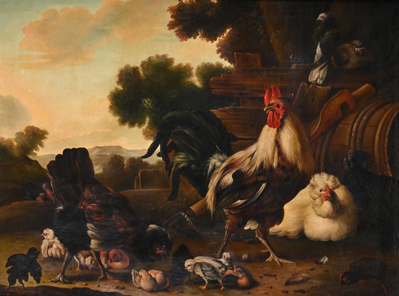 Melchior D'Hondecoeter | FOWL BIRDS IN A LANDSCAPE | MutualArt