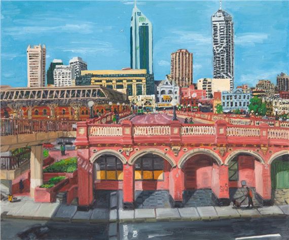 Thomas Hoareau | LOOKING SOUTH (FROM THE HORSHOE BRIDGE PERTH | MutualArt