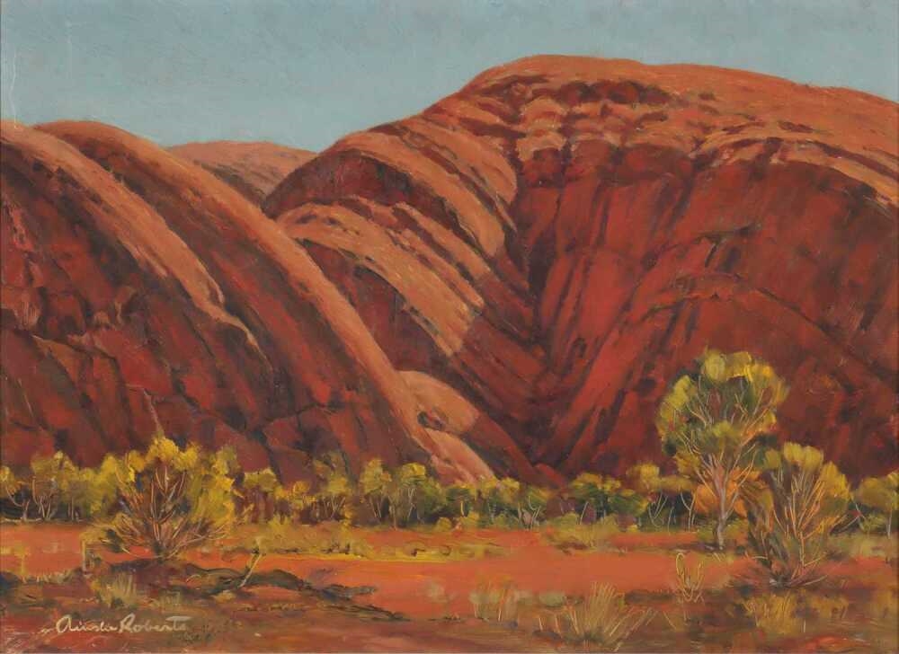Ainslie Roberts | The Valley of Metalunga - Ayres Rock | MutualArt