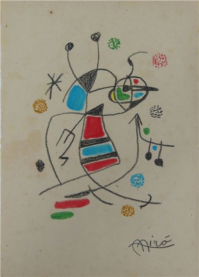 Joan Miró | After Joan Miro mixed media drawing on paper | MutualArt