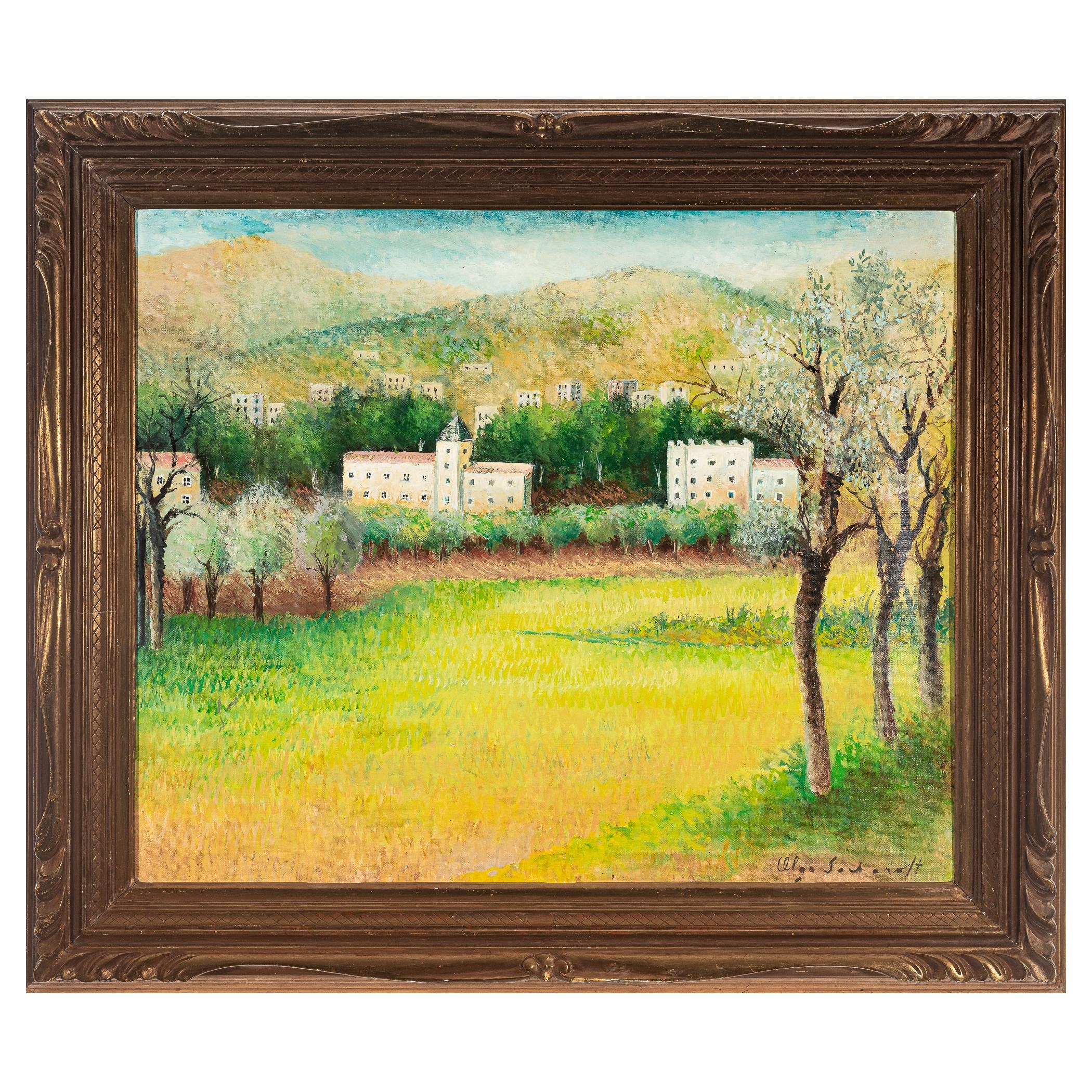 Olga Sacharoff | Paisaje con arquitecturas | MutualArt