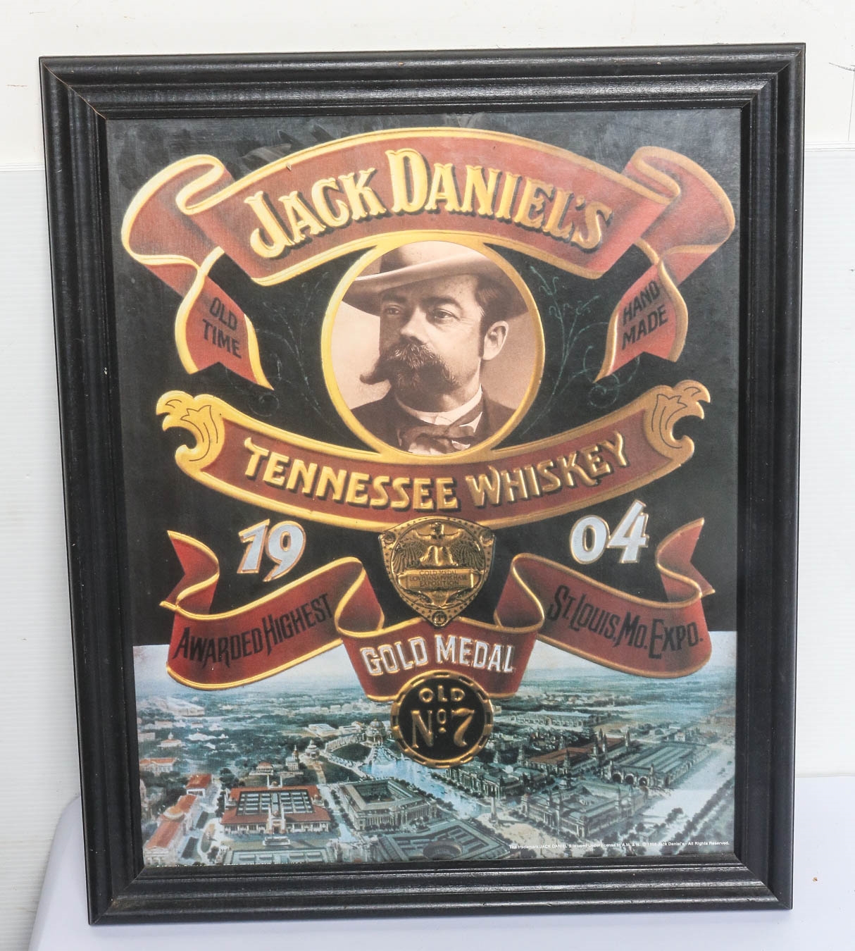 Jack Daniels | A Jack Daniels poster in wall-mounted black timber frame ...