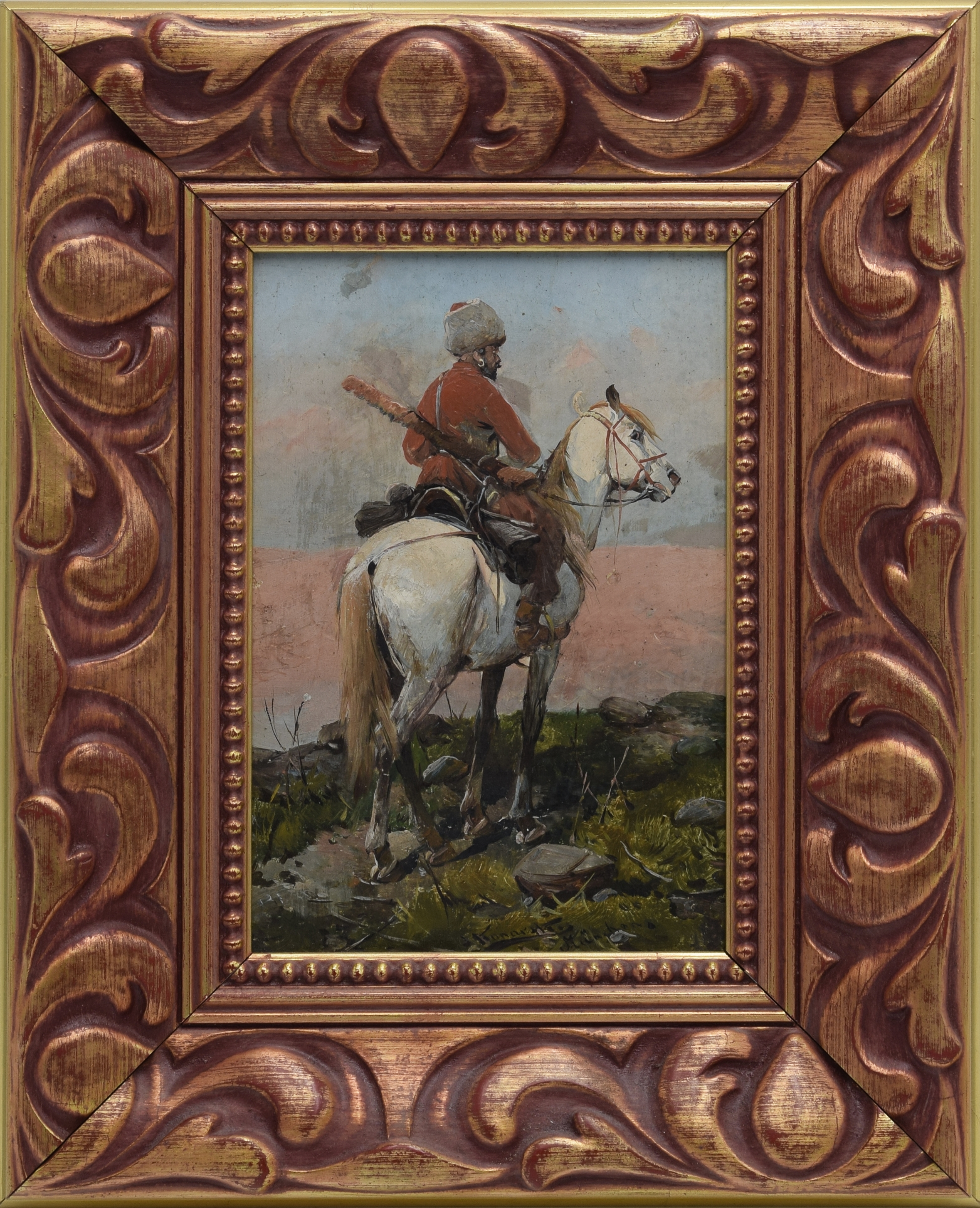 Jan Konarski | Czerkies na siwku | MutualArt