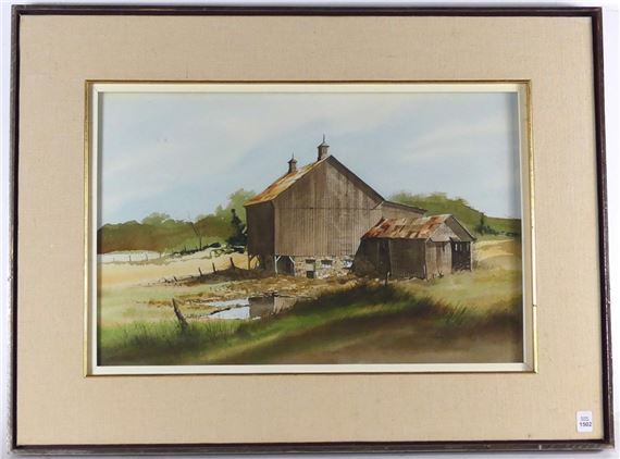 Jack Henry Reid | Untitled: Rural Landscape with Barn | MutualArt