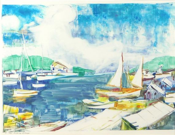 James P. Kerr | The Fishing Village | MutualArt