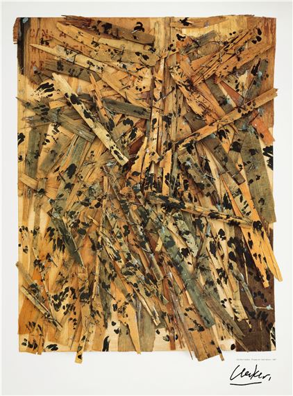 Uecker Günther | exhibition poster with a pleasure signature in black ...