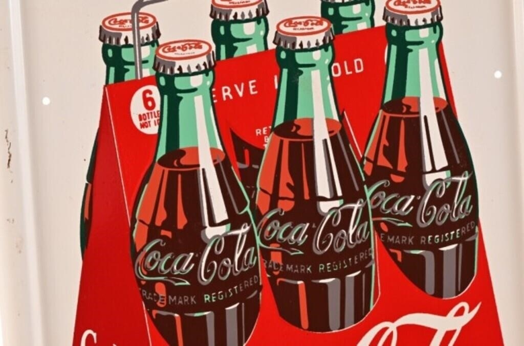SERVE | Coca-Cola Serve Coke At Home Sign 1948 (1948) | MutualArt