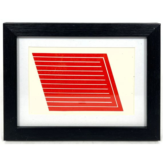 Donald Judd | Donald Judd offset lithograph in red on heavy paper (16 ...