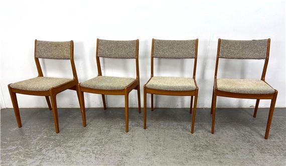 Danish Modern | Set 4 Danish Modern Style Teak Frame Dining Chairs ...