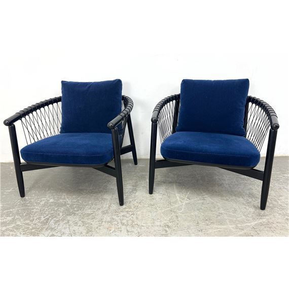 Herman Miller | Pr GEIGER Cross Hatch Lounge Chairs. HERMAN MILLER ...