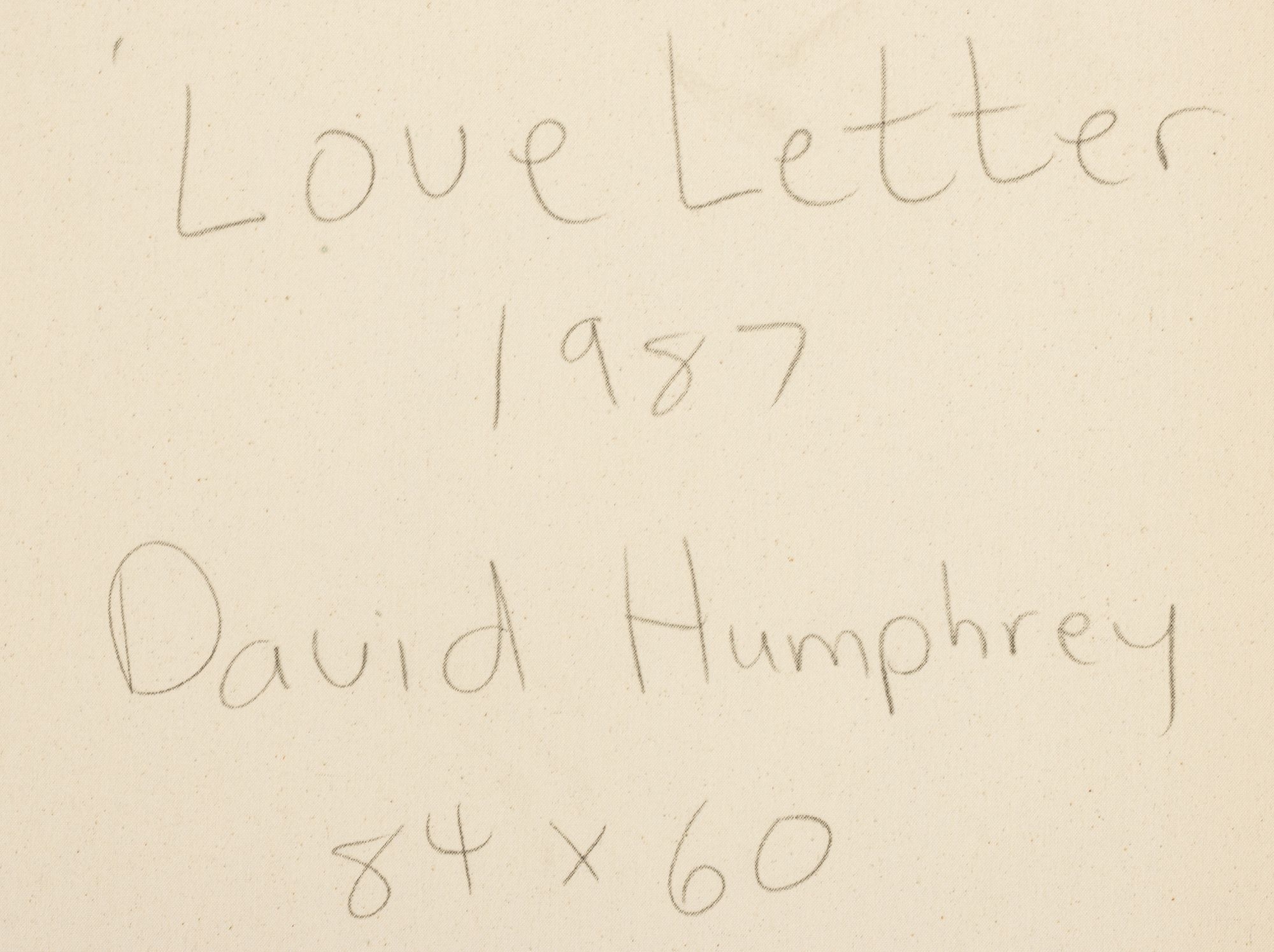David Aiken Humphrey | Love Letter (1987) | MutualArt