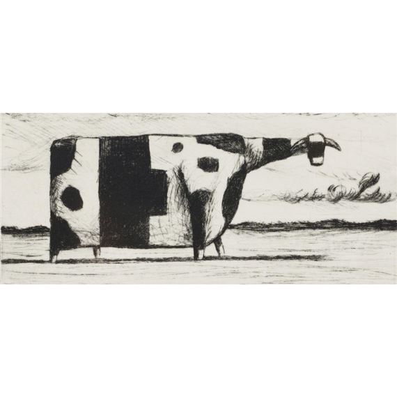 John Kelly | Cow 1995 etching (1995) | MutualArt
