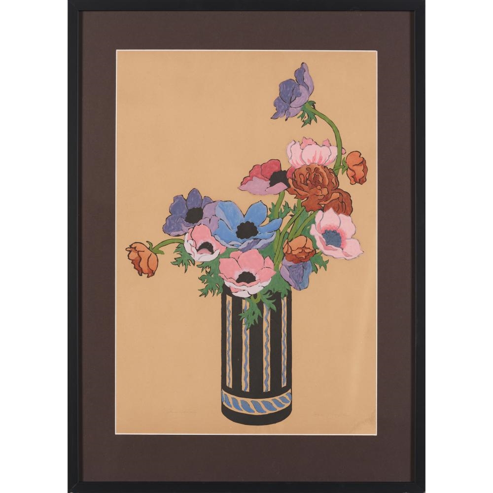 John Hall Thorpe | HALL THORPE (1879-1947) Anemones woodcut with ...