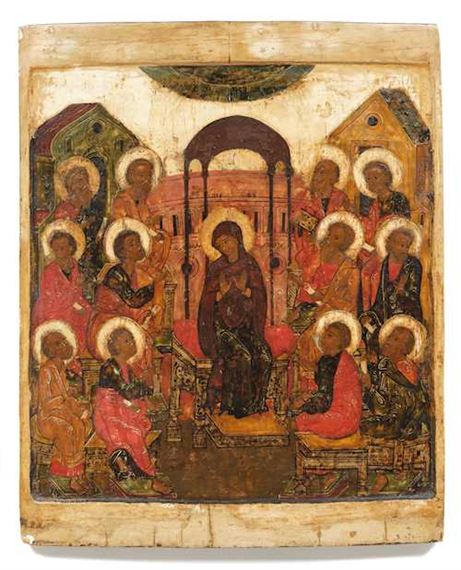 Russian School, 18th Century | Icon: The Descent of the Holy Spirit ...