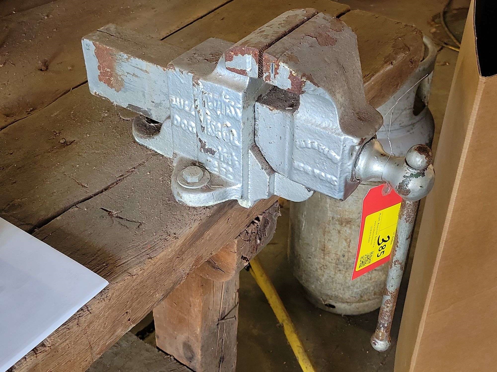 Rusty | Stationary Prentiss Bull Dog Bench Vise | MutualArt