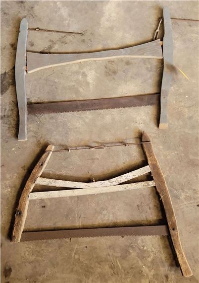 Rusty | Two Antique Bow Saws | MutualArt