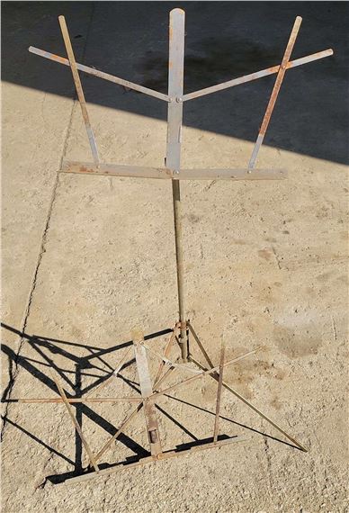 Rusty | Vintage Metal Sheet Music Stand With Spare Top Half | MutualArt