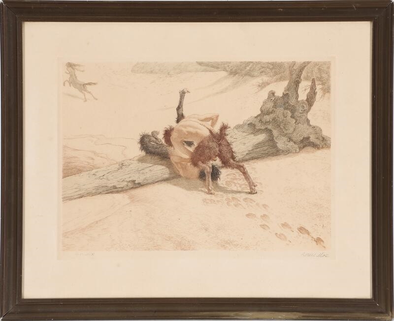 Louis Moe | Fighting satyrs (1922) | MutualArt