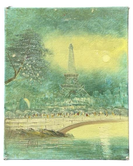 Blend | Signed Tahn Paris Landscape Oil on Canvas | MutualArt