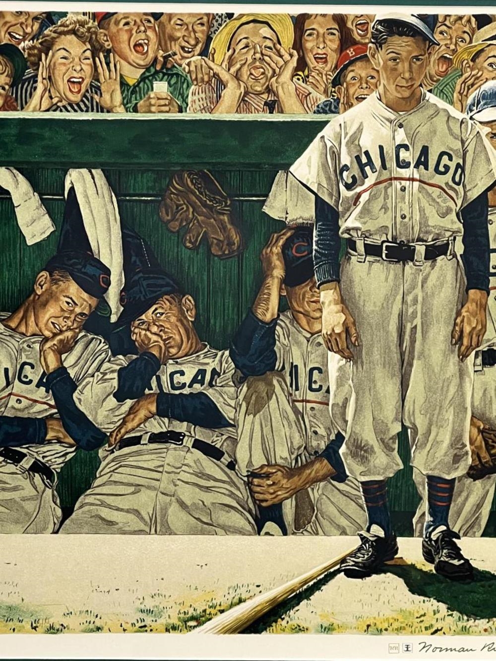Norman Rockwell | Norman Rockwell The Dugout Lithograph | MutualArt