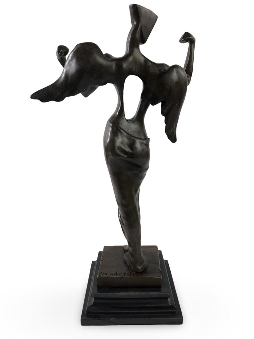 Salvador Dalí | Signed Salvador Dali Surrealist Angel Bronze Sculpture ...