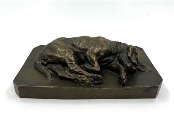 Louis Guy | Chien allongé (1876) | MutualArt