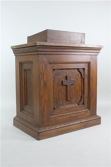Gothic | Gothic Revival Paneled Oak Podium | MutualArt