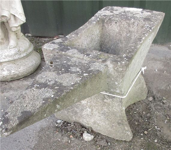 Planter | Weathered cast stone anvil planter, cm cm cm Shipping POA ...