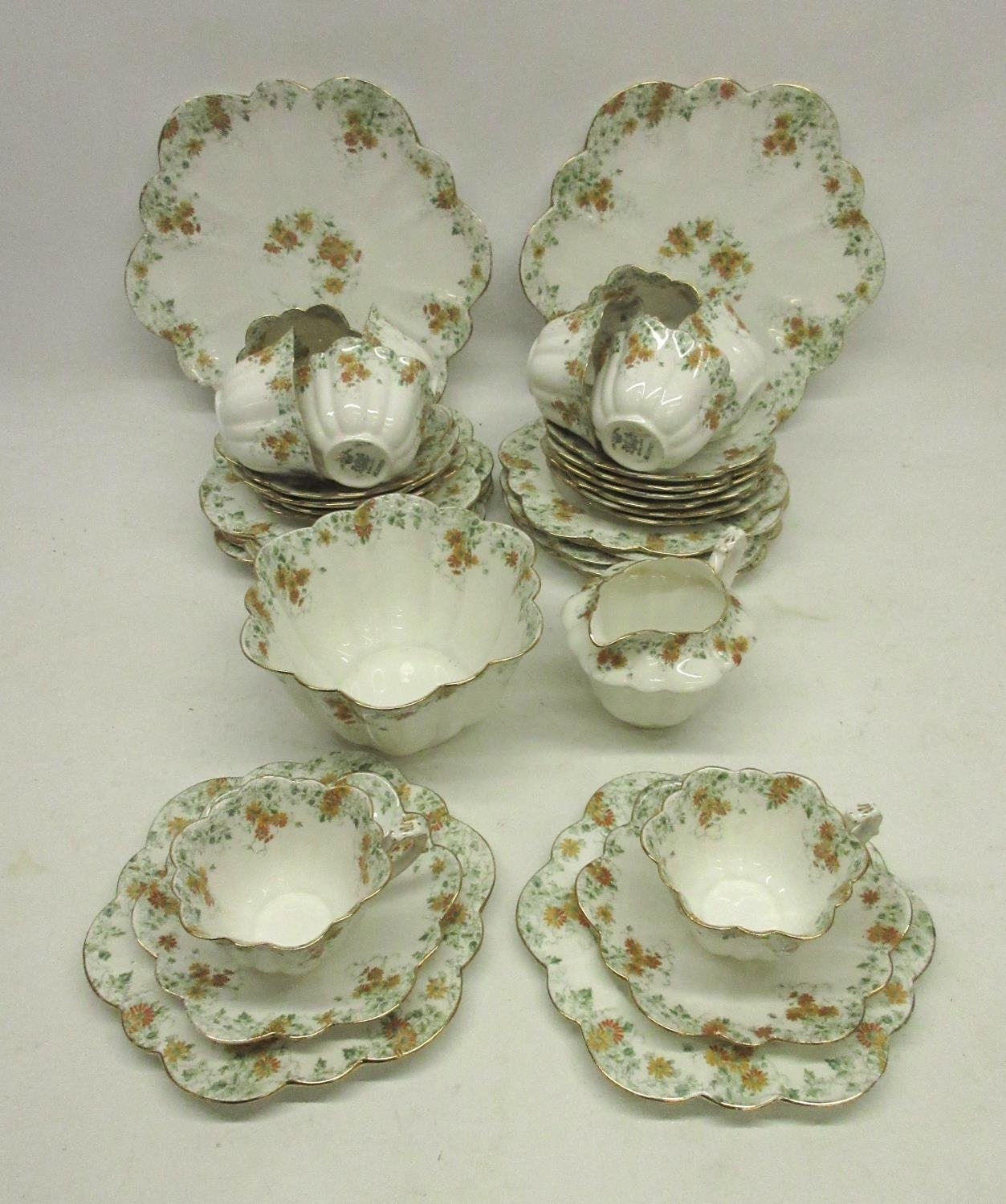 Michael Foley | Wileman Foley China thirty eight piece fluted teaset ...