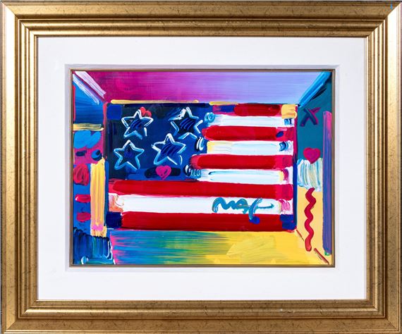 Peter Max | Flag With Heart | MutualArt