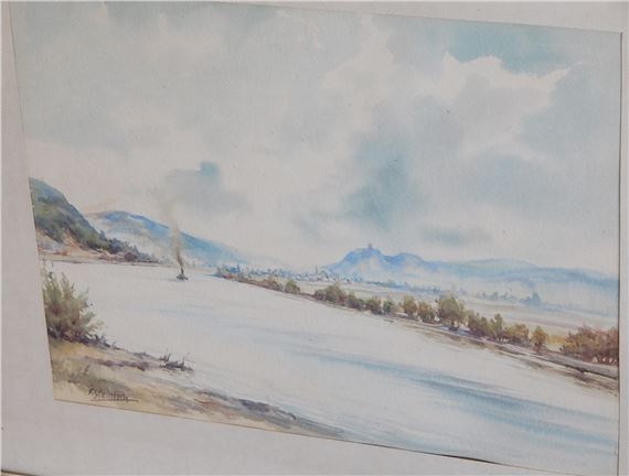 Franz Steinborn | Franz Steinborn(1900-1961) View of the Drachenfels ...