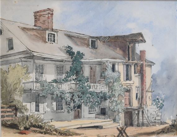 Russell Smith | “Thorpe House Near Germantown PA”, 1837 (1837) | MutualArt