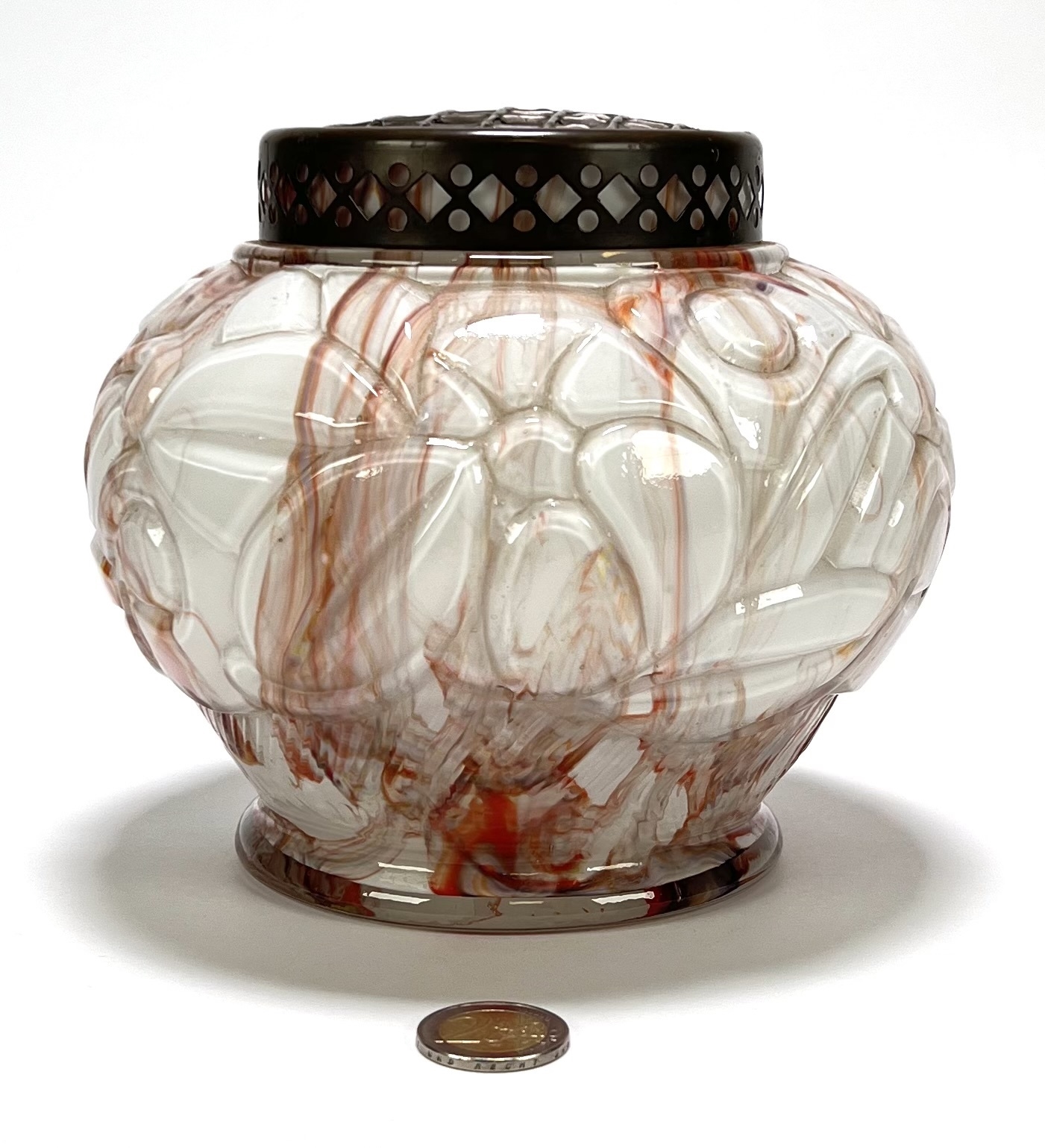 Henri Heemskerk | Glazen Art Deco vaas gedecoreerd met geabstraheerd ...