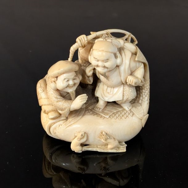 Okimono | Ivory Okimono (Elephantida - Lot | MutualArt